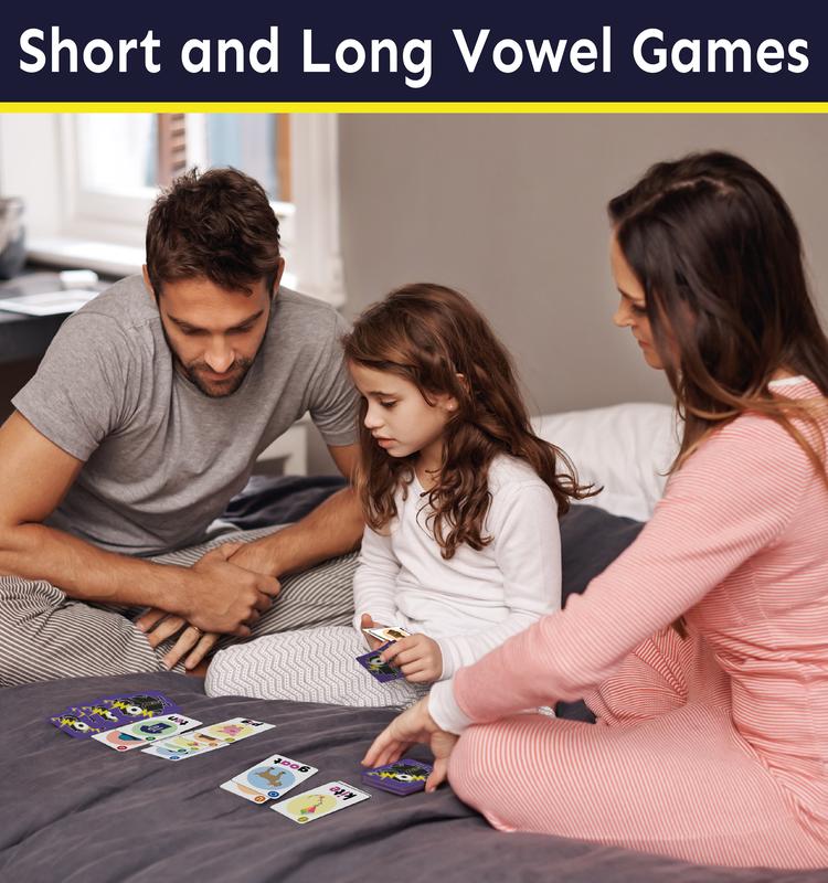 📚 Phonics Vowel Sounds Card Game - Short & Long Vowel Matching for Kids ...